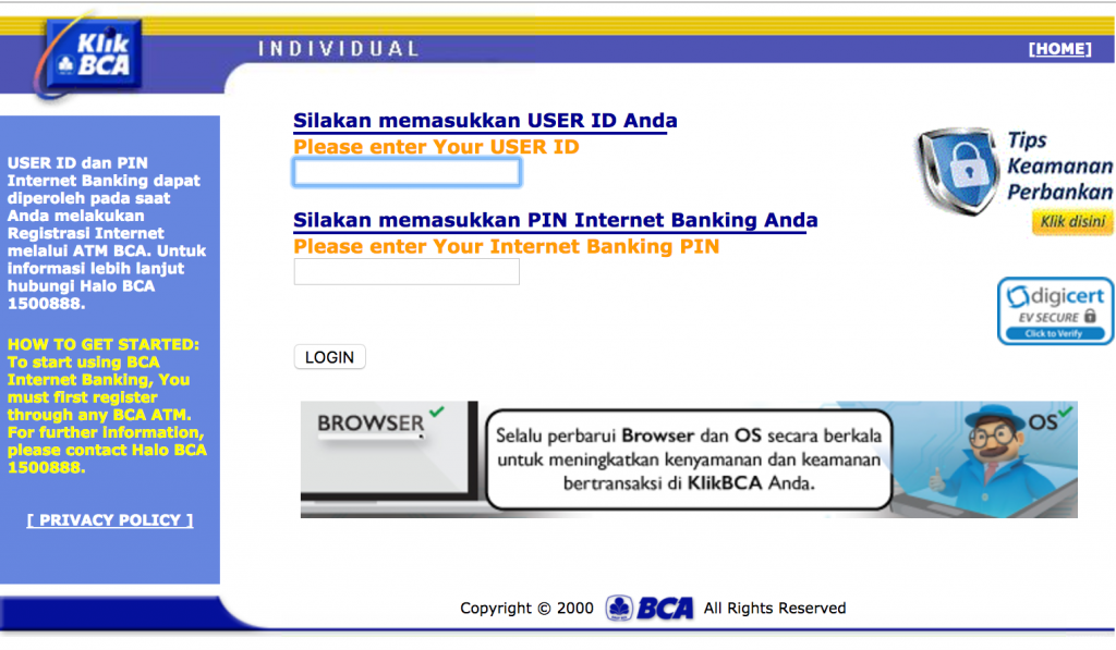 Internet banking – Pusat Bantuan