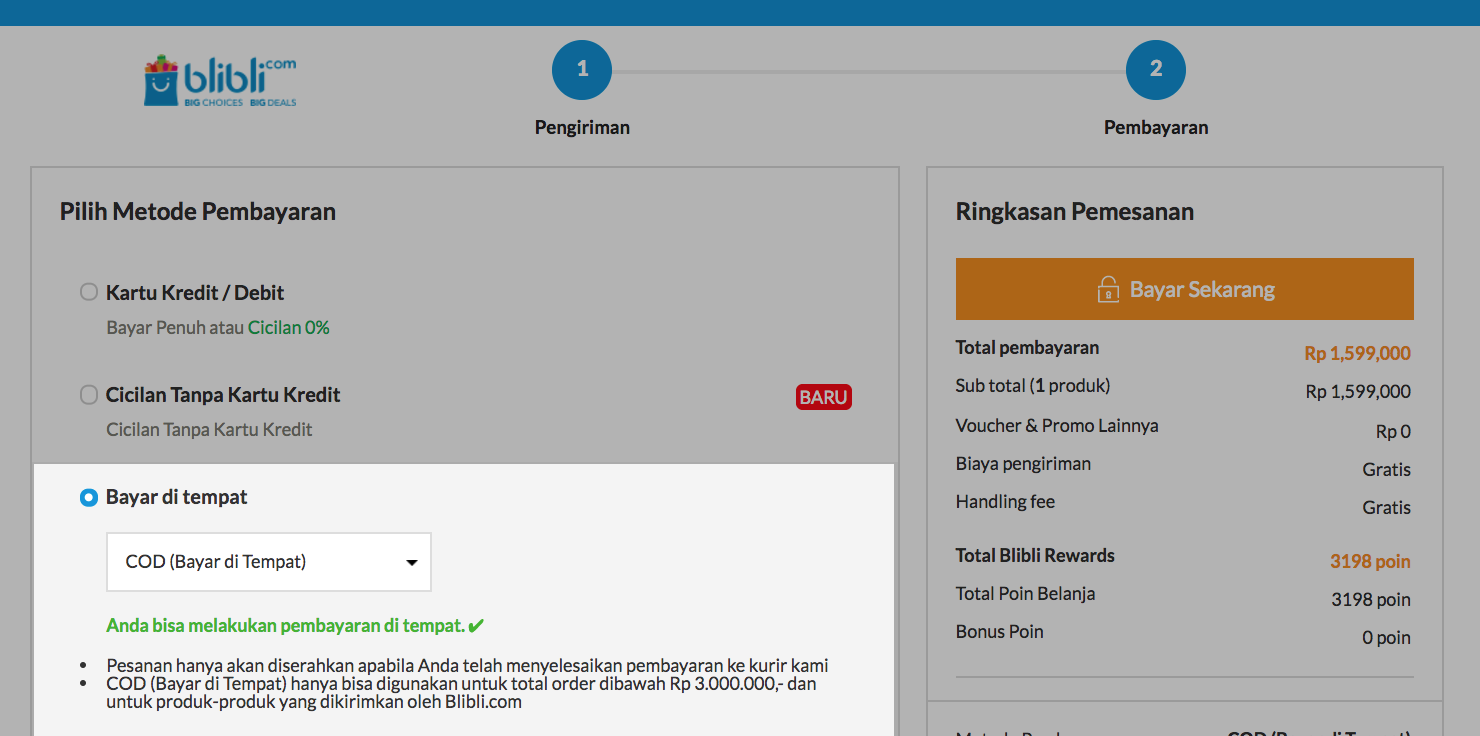 COD (Bayar di tempat) – Pusat Bantuan