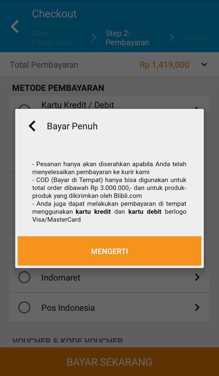 COD (Bayar di tempat) – Pusat Bantuan