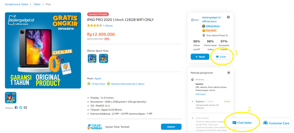 Bagaimana cara menggunakan fitur Chat seller? – Pusat Bantuan